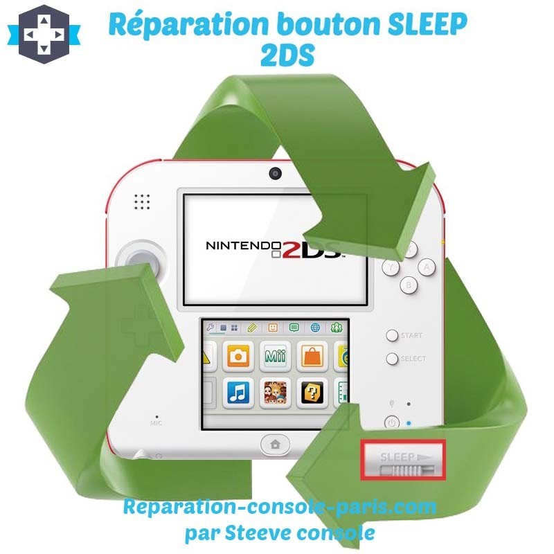 Réparation bouton sleep 2DS - Réparation console paris